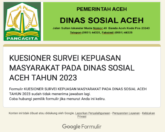 Survey Kepuasan Masyarakat Survey Kepuasan Masyarakat